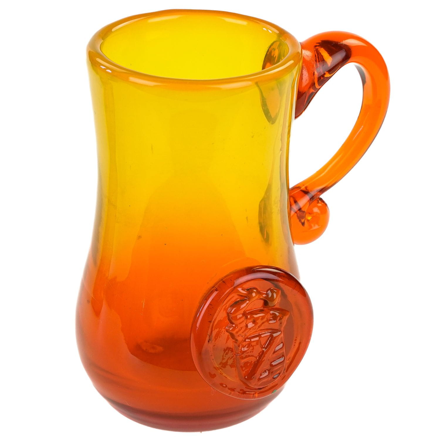 ZĄBKOWICE L. FIEDOROWICZ ŻÓŁTO-POMARAŃCZOWY KUFEL HERB SOSNOWCA Retro ...
