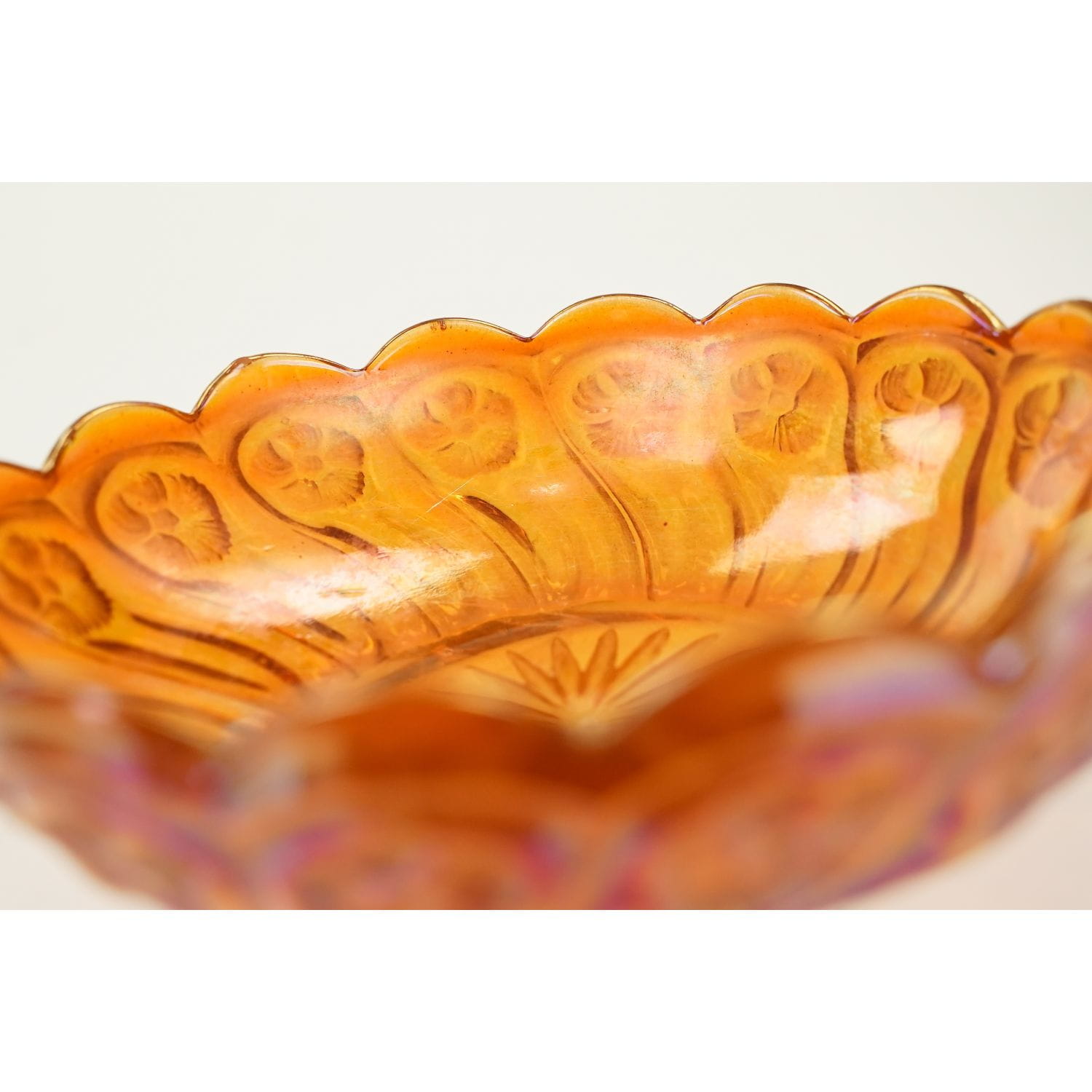 INWALD ELINKE CARNIVAL GLASS IRYZOWANA PARA MISECZEK W KWIATUSZKI ...